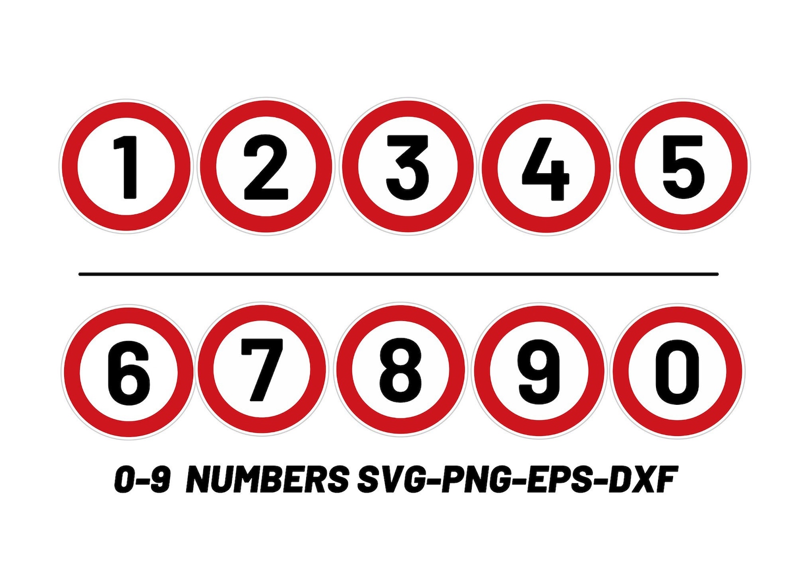 Numbers Svg Numbers Png Numbers With Circle Frame Traffic - Etsy