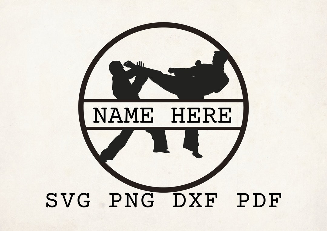 Karate Svg, Karate Template, Fighting Stencil, Custom Svg, Laser Cut ...