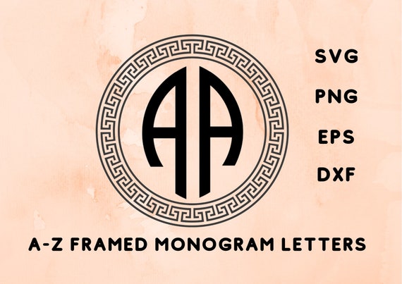 Circle Monogram Svg 2 Letter Monogram Svg Monogram With - Etsy