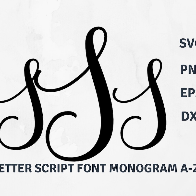 Monogram Fonts for Cricut - Etsy