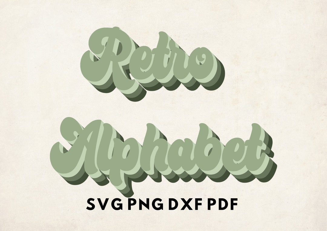 Retro Font Svg, Vintage Font Svg, Monogram Svg, Retro Alphabet ...