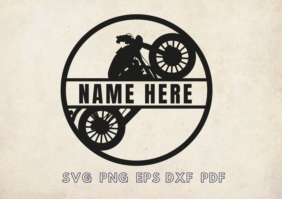 Motorcycle Svg, Split Motorcycle Wall Art, Motorcycle Template ...