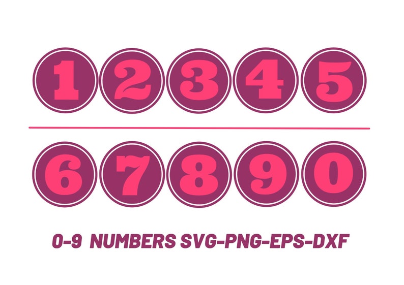 Numbers Svg Numbers Png Birthday Numbers Gift for Kids | Etsy