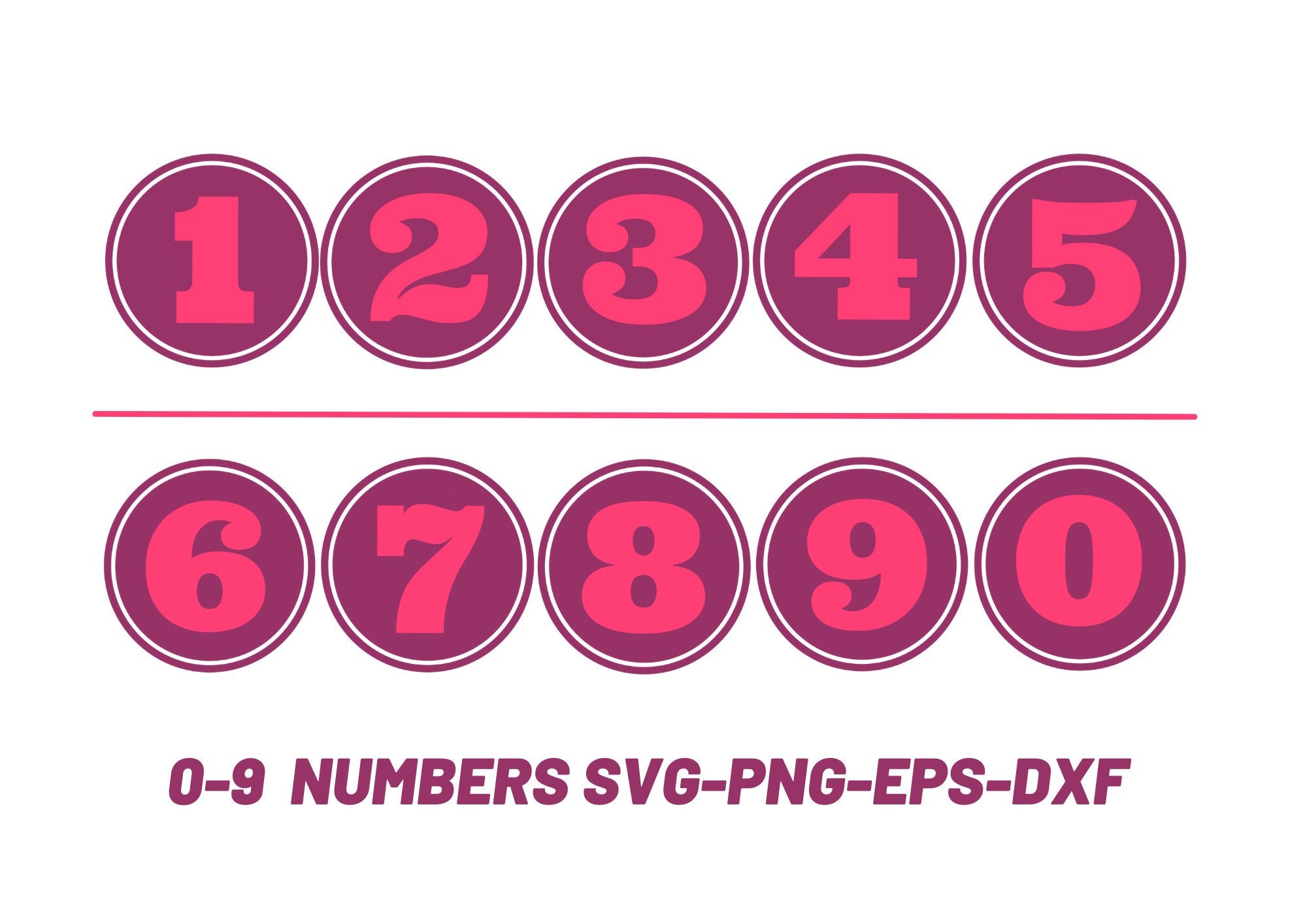 Numbers Svg Numbers Png Birthday Numbers Gift for Kids | Etsy