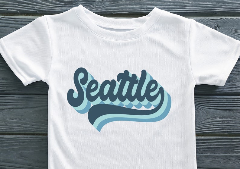 Seattle Svg Retro Seattle Tshirt Svg Seattle Stencil - Etsy