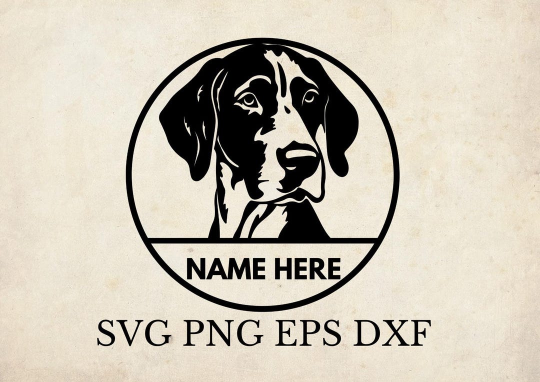 German Pointer Svg, Dog Template, Animal Stencil, Custom Svg, Laser Cut ...