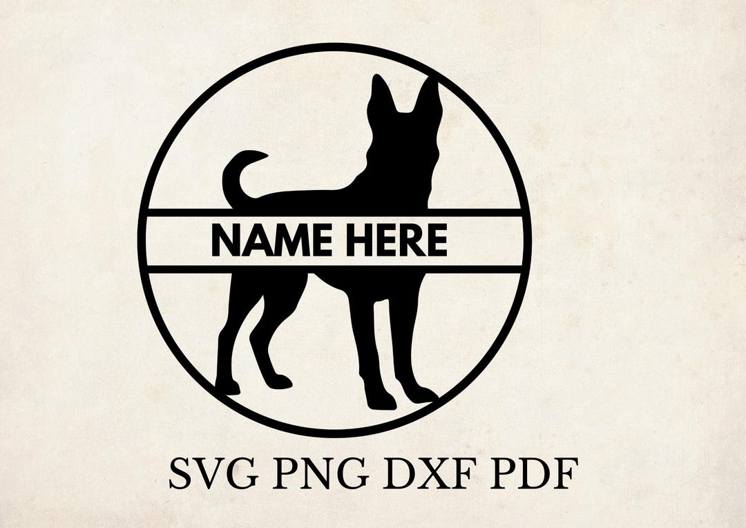 Belgian Malinois Svg, Ornament Svg, Laser Cut File, Dog Template Svg ...