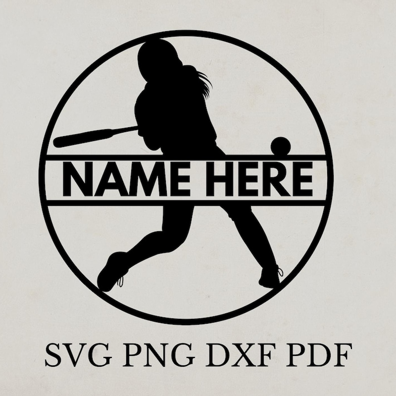 Softball Cut File - Etsy