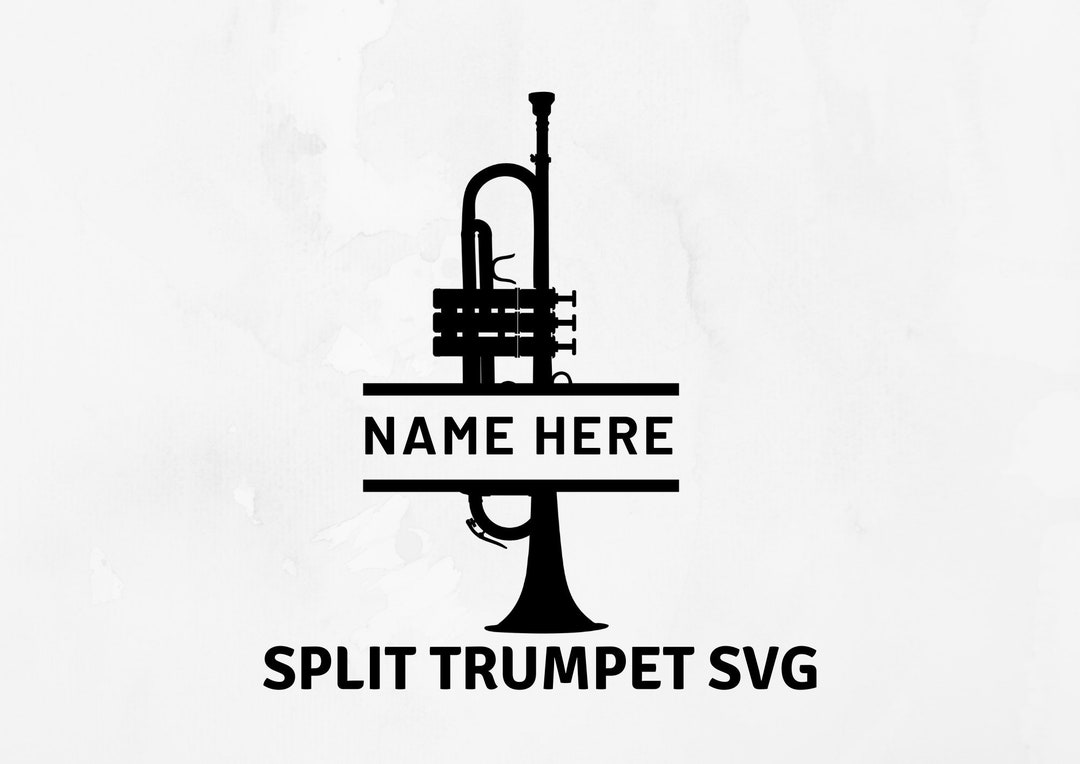 Split Trumpet Svg, Christmas Ornament Svg, Laser Cut File, Trumpet ...
