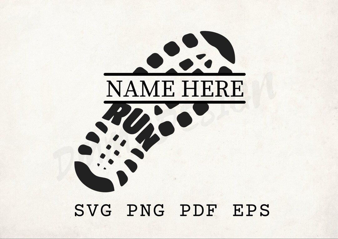 Split Running Svg, Athletics Svg, Laser Cut File, Shoeprint Template ...