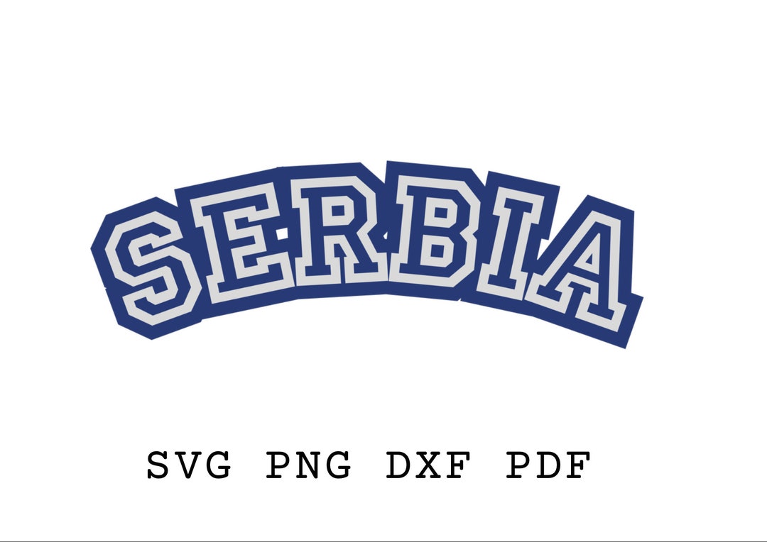 Custom Serbia Text SVG File - Personalized Design for DIY Projects - Etsy