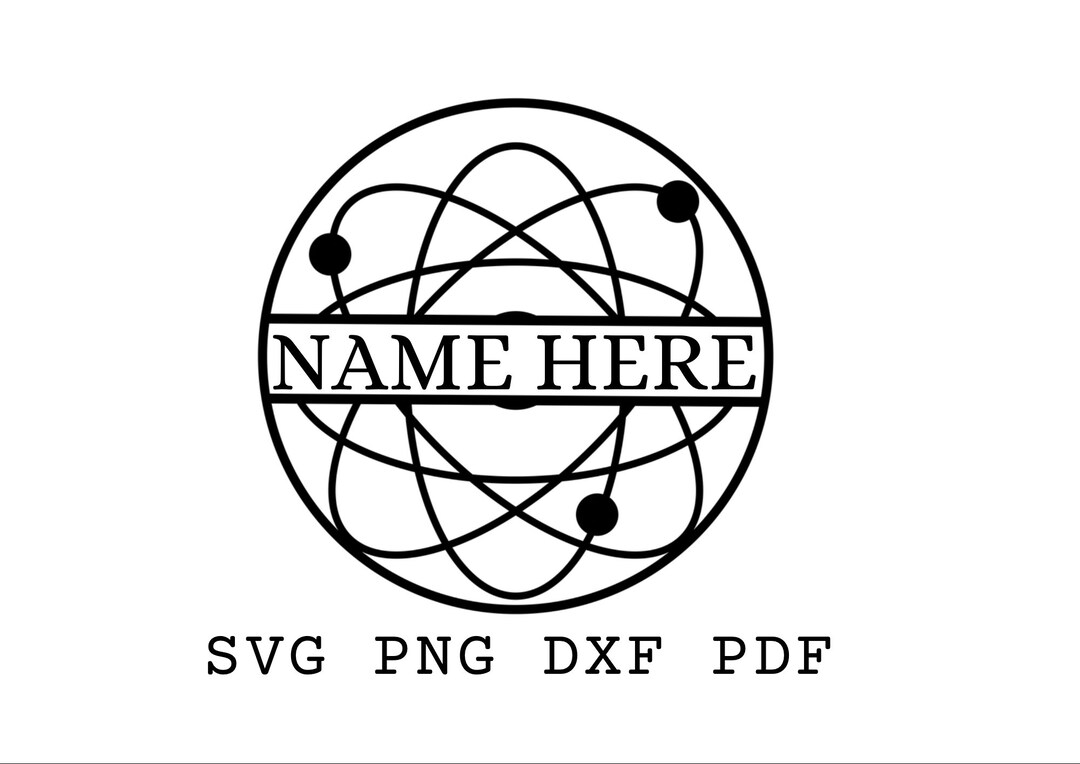 Chemistry Svg, Atom Template, Chemistree Stencil, Personalized Svg ...
