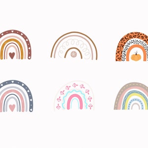 Boho Rainbow Svg Bundle, Template, Boho Rainbow Wall Art, Boho Rainbow ...