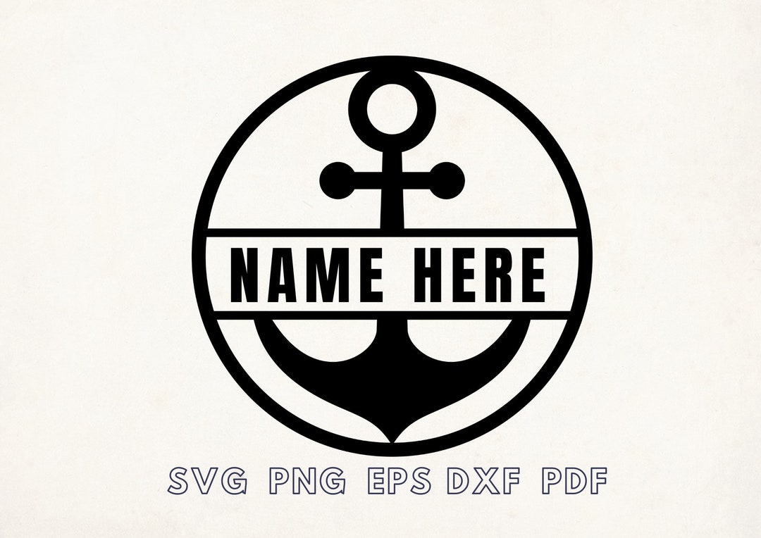Split Anchor With Circle Frame Svg, Ornament Svg, Laser Cut File ...