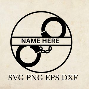 Handcuff Svg, Ornament Svg, Handcuff Wall Art Printable, Laser Cut File ...