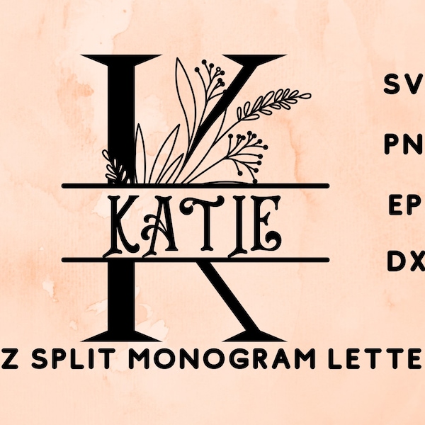 Split Monogram - Etsy