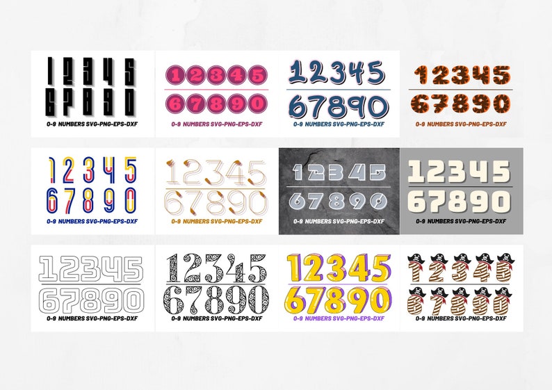 Numbers Svg Bundle, Numbers Png, Number Sublimation, Birthday Number ...