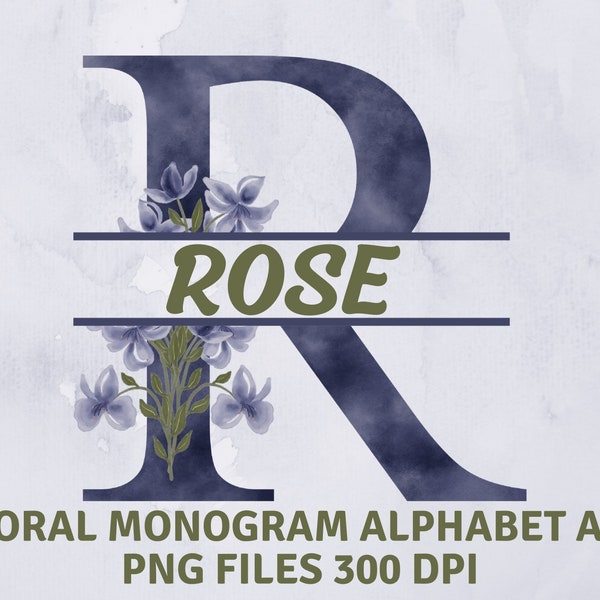 Floral Monogram - Etsy