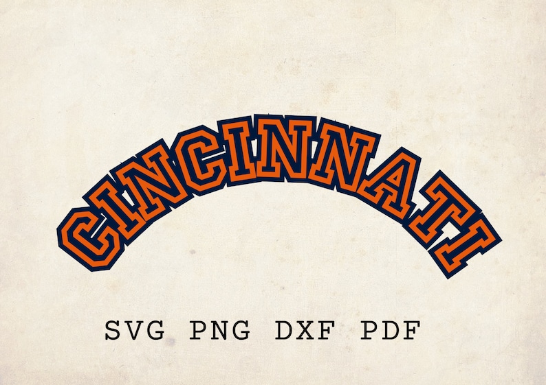 Cincinnati Svg, Varsity Cincinnati Tshirt Svg, Cincinnati Stencil ...