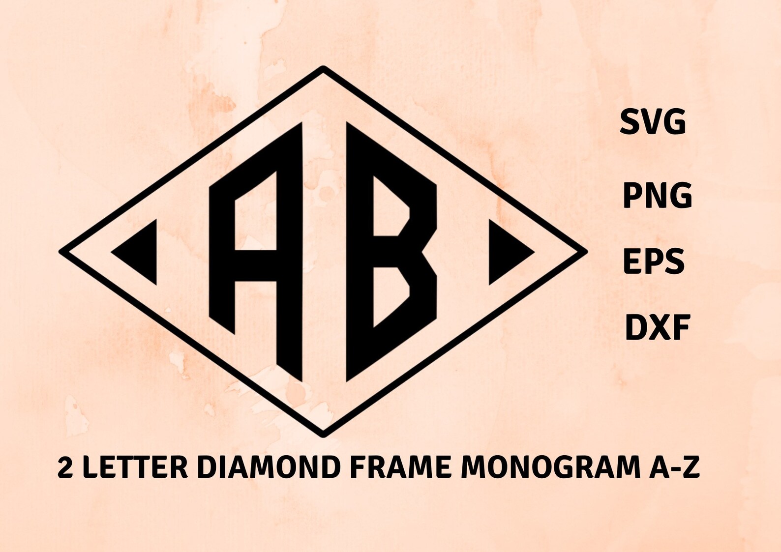Monogram Fonts Svg Diamond Monogram Svg Couple Monogram - Etsy