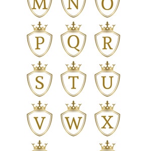 Monogram Svg, Crown Svg, Gold Letters Svg, Monogram With Frame, Initial ...