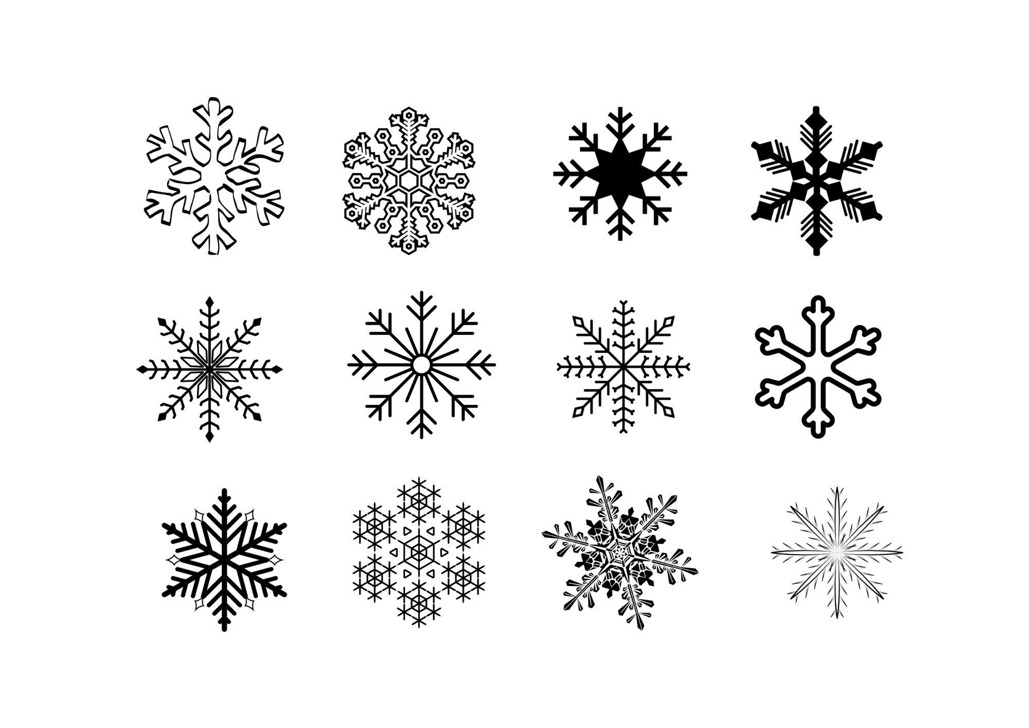 Christmas Svg Snowflake Svg Bundle Split Snowflake Svg - Etsy