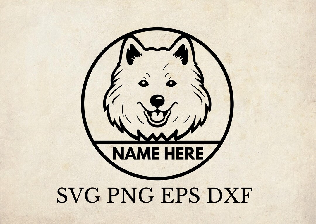 Samoyed Svg, Ornament Svg, Laser Cut File, Dog Template Svg, Samoyed ...