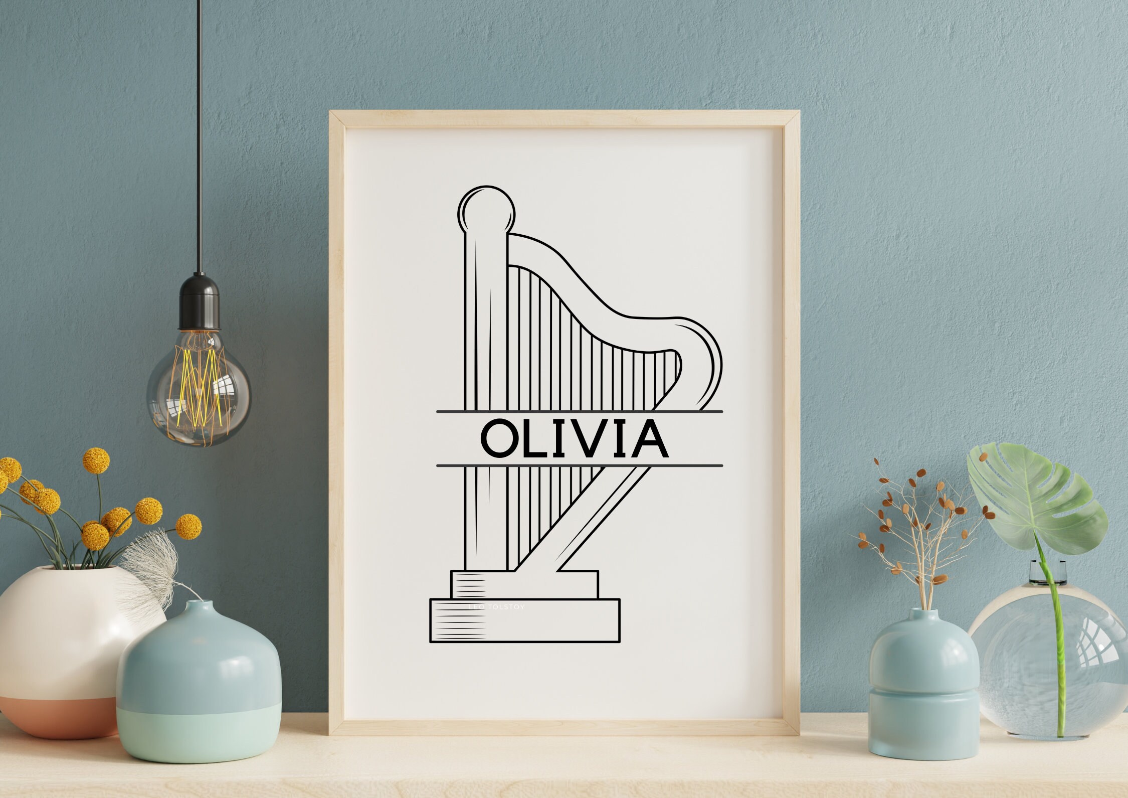 Harp Svg, Laser Cut File, Harp Wall Decor, Orchestra Svg, Instrument ...