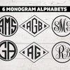 Script Font Monogram Svg, Monogram Alphabet Svg, Fancy Fonts Svg - Etsy