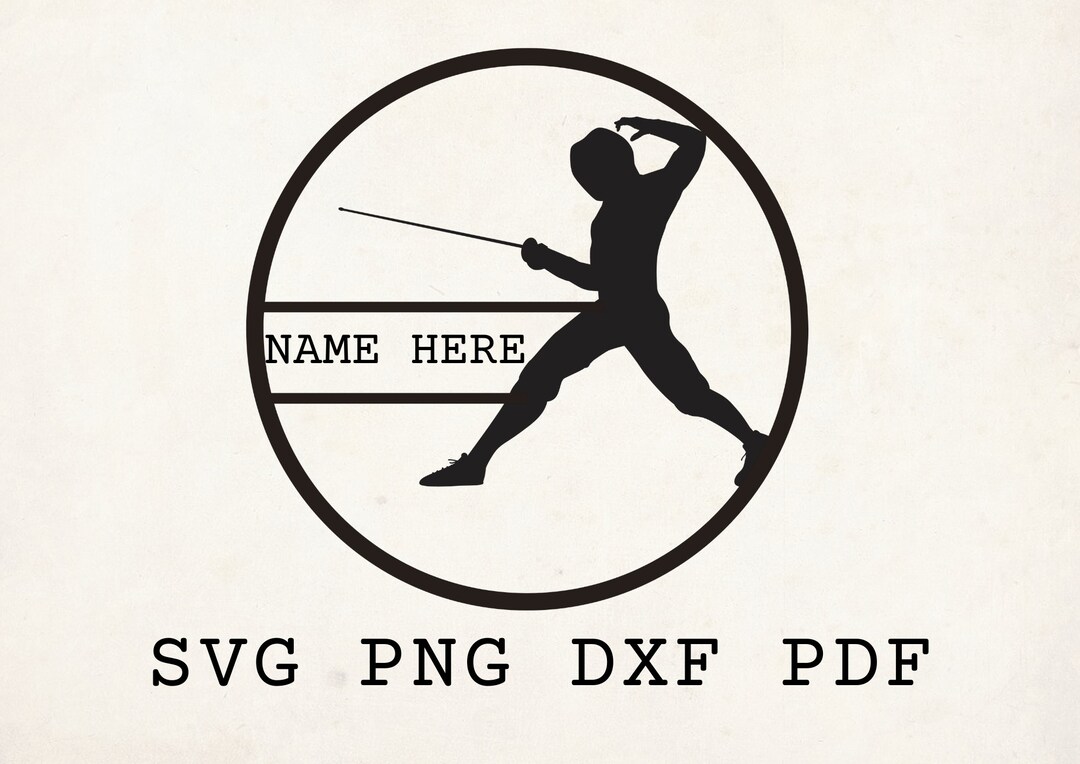 Fence Svg, Fencing Template, Sport Stencil, Custom Svg, Laser Cut File ...