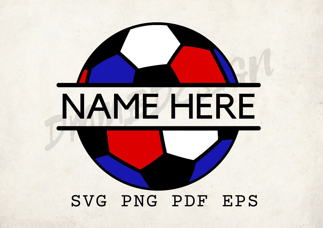Split Soccer Svg, Soccer Wall Art, Soccerball Template, Personalized ...