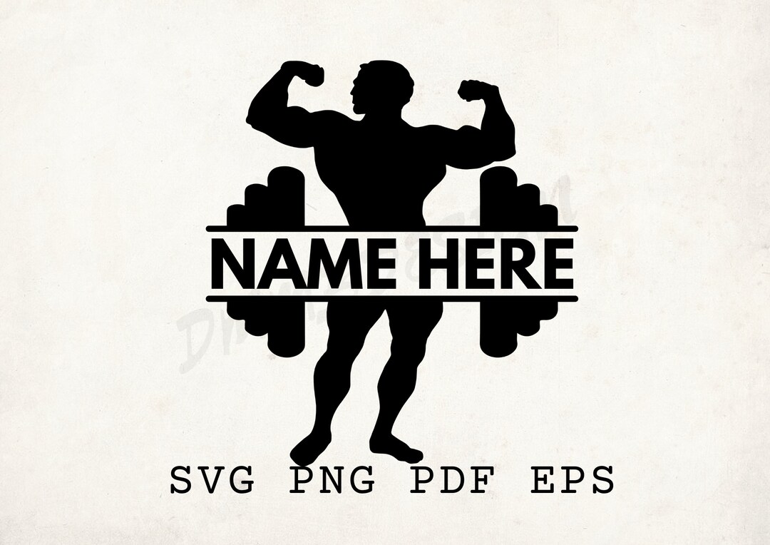 Bodybuilding Svg, Wall Art Printable, Sport Template, Stencil, Men Svg ...