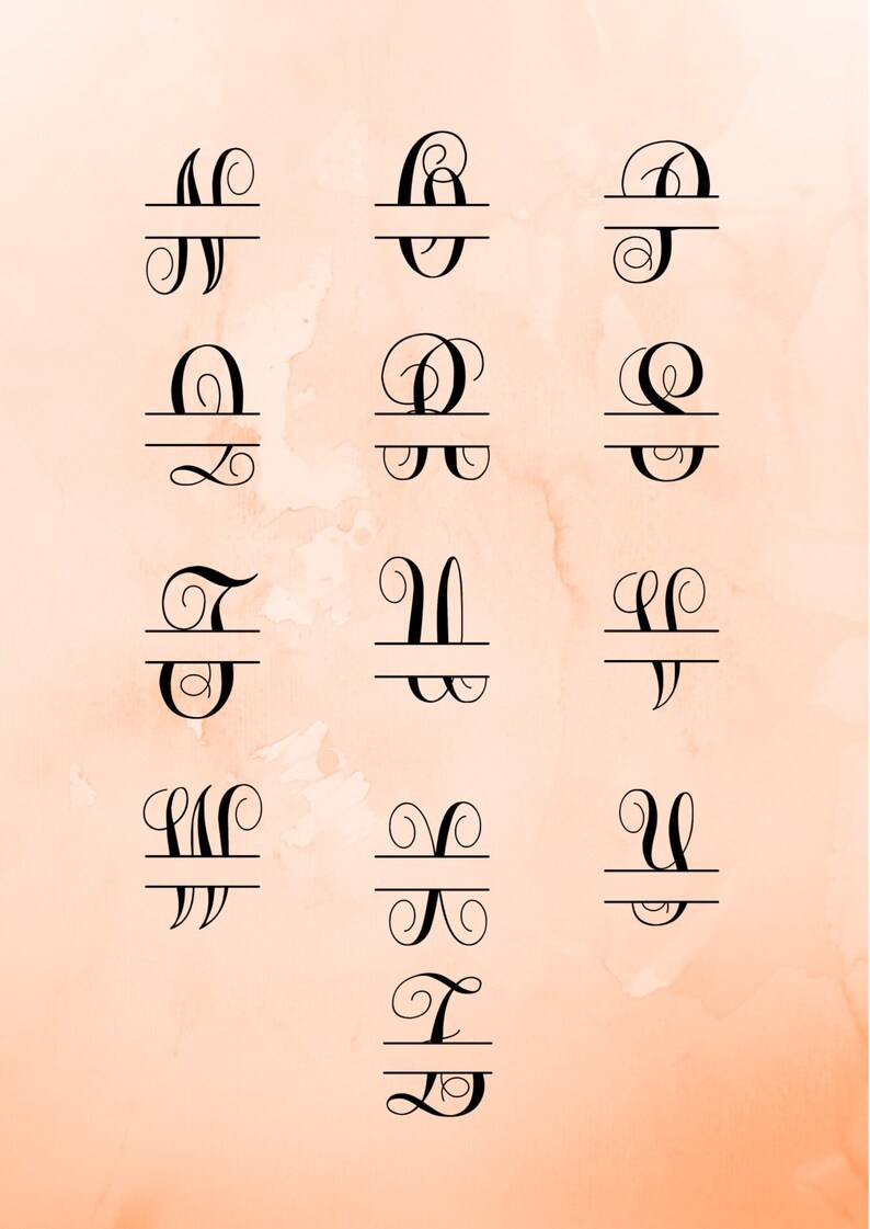 Script Font Letter Fancy Font Svg Cursive Letters Svg - Etsy