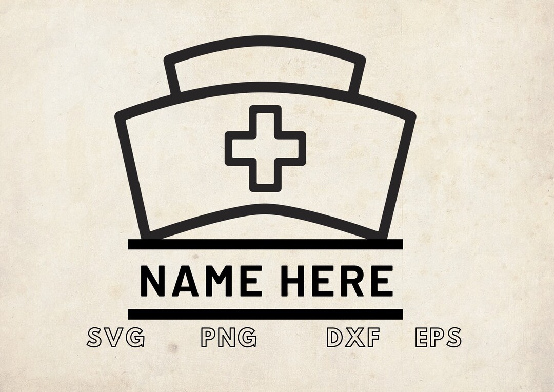 Split Nurse Hat Monogram Svg, Christmas Ornament Svg, Laser Cut File ...