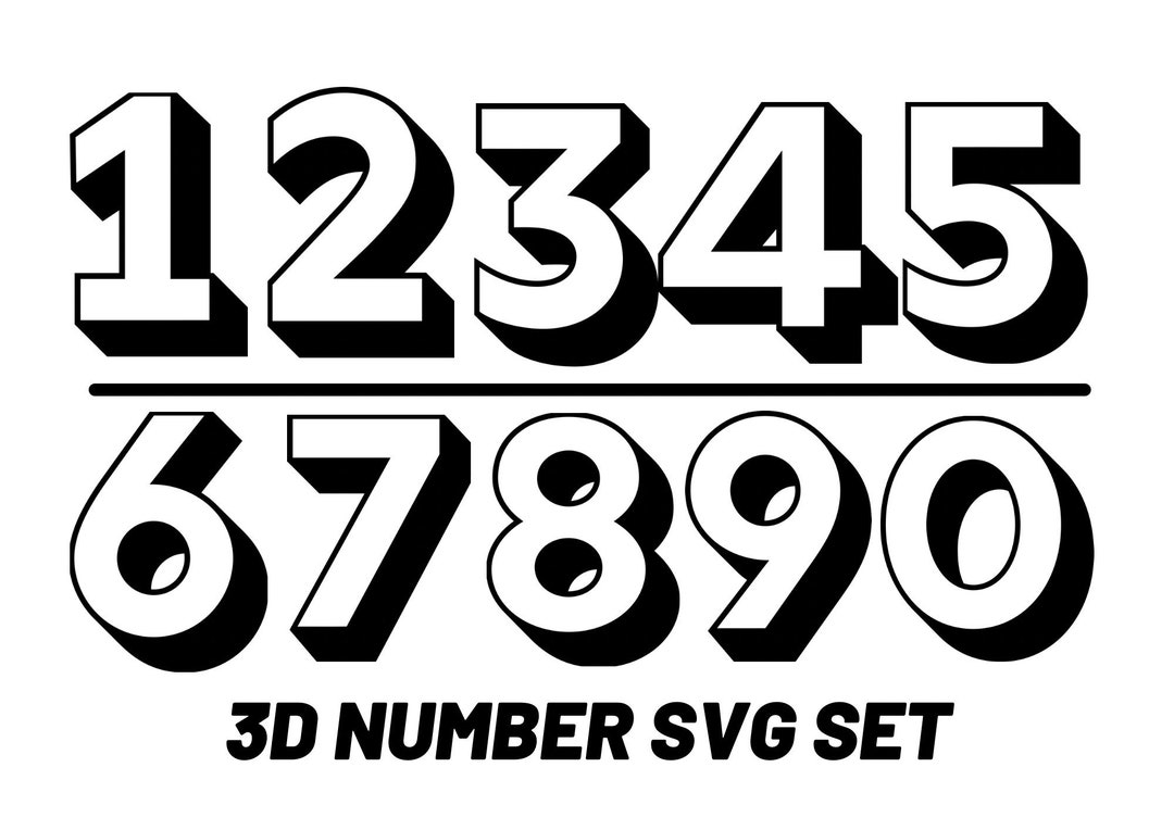 Number Svg, Number Template, Number Stencil, Board Number Png, Number ...