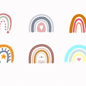 Boho Rainbow Svg Bundle, Template, Boho Rainbow Wall Art, Boho Rainbow ...