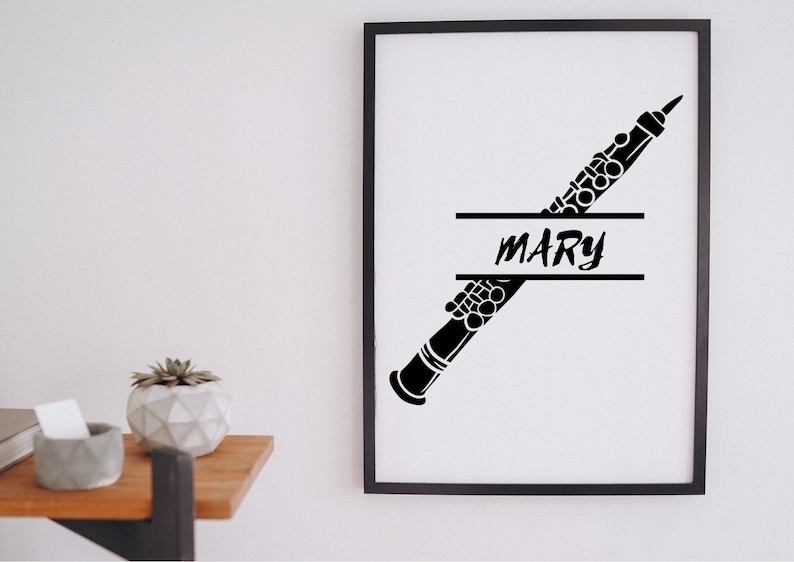 Split Clarinet Svg Clarinet Png Laser Cut File Clarinet - Etsy