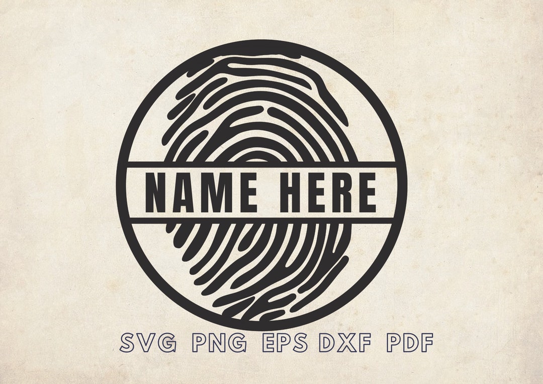 Fingerprint Svg, Fingerprint Template, Laser Cut File, Fingerprint ...