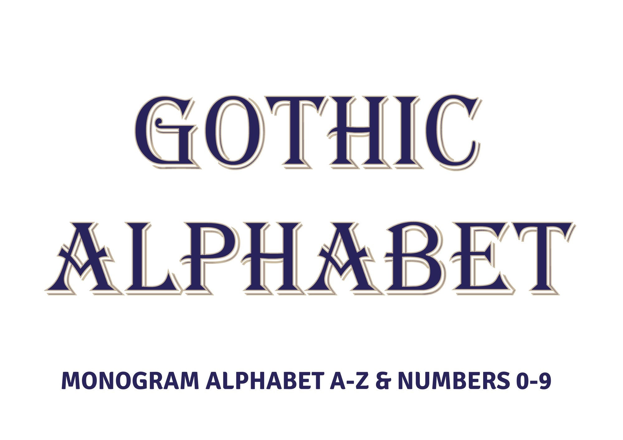 Monogram Svg Gothic Font Svg Old English Font Svg Gothic - Etsy México