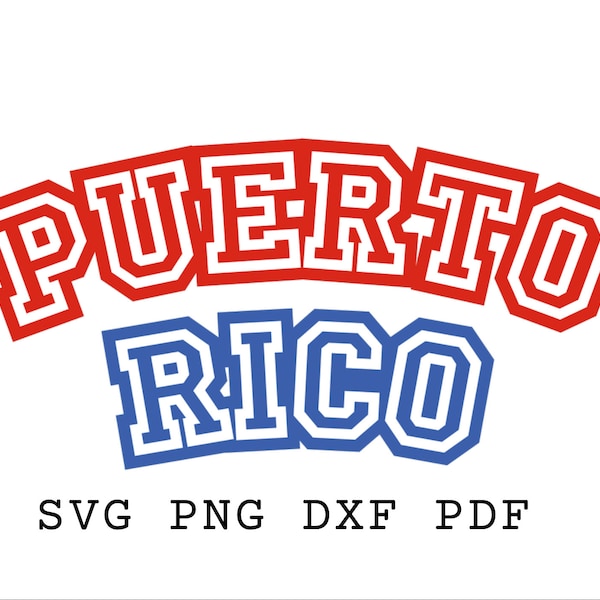 Puerto Rico Font Svg - Etsy