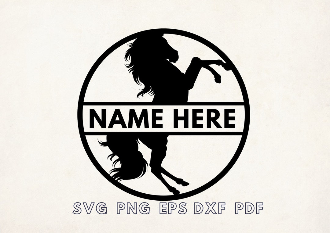 Split Horse With Circle Frame Svg, Christmas Ornament Svg, Laser Cut ...