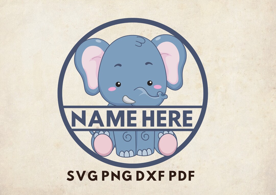 Split Elephant With Frame Svg, Christmas Ornament Svg, Laser Cut File ...