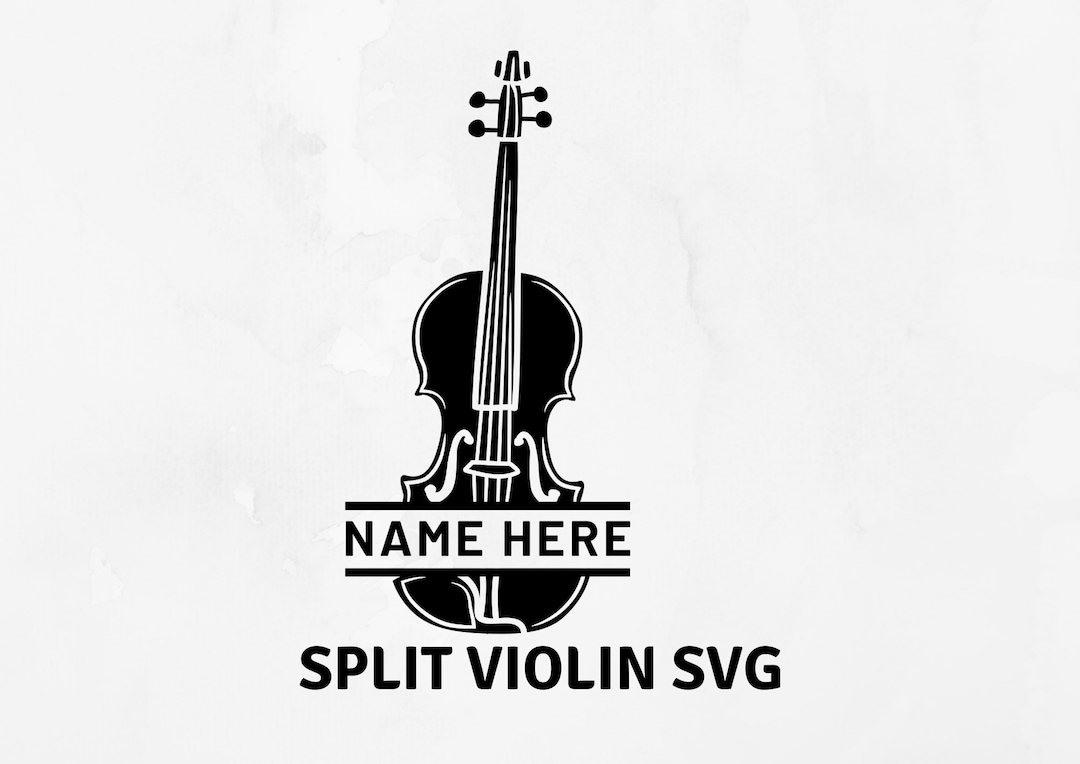 Split Violin Svg, Violin Wall Art, Violin Template, Personalized Violin ...