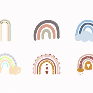 Boho Rainbow Svg Bundle, Template, Boho Rainbow Wall Art, Boho Rainbow ...