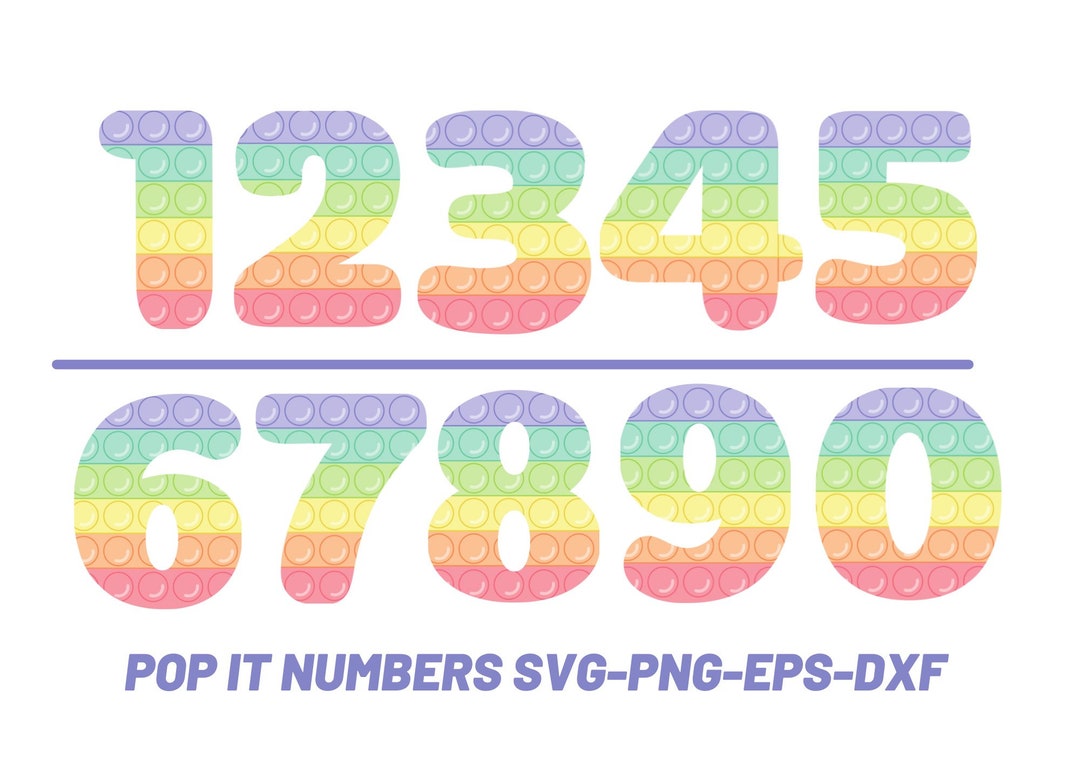 Birthday Numbers Svg Pop it SVG Popping Svg number svg - Etsy Portugal