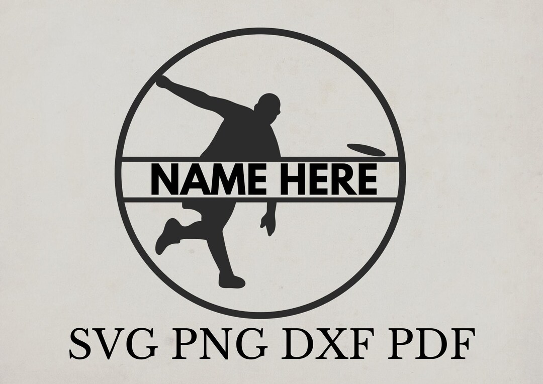 Frisbee Svg, Frisbee Template, Frisbee Stencil, Custom Svg, Laser Cut ...