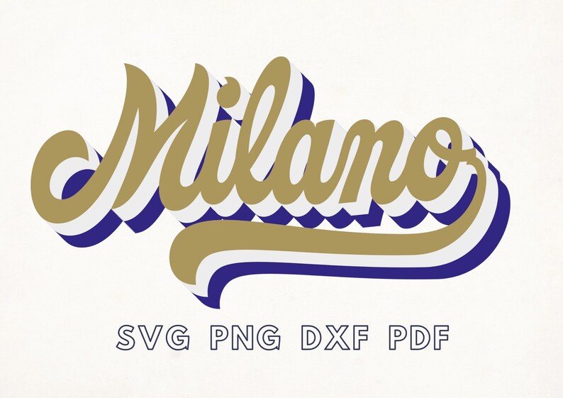 Milano Svg Milano Png Milano Template Milano Stencil - Etsy