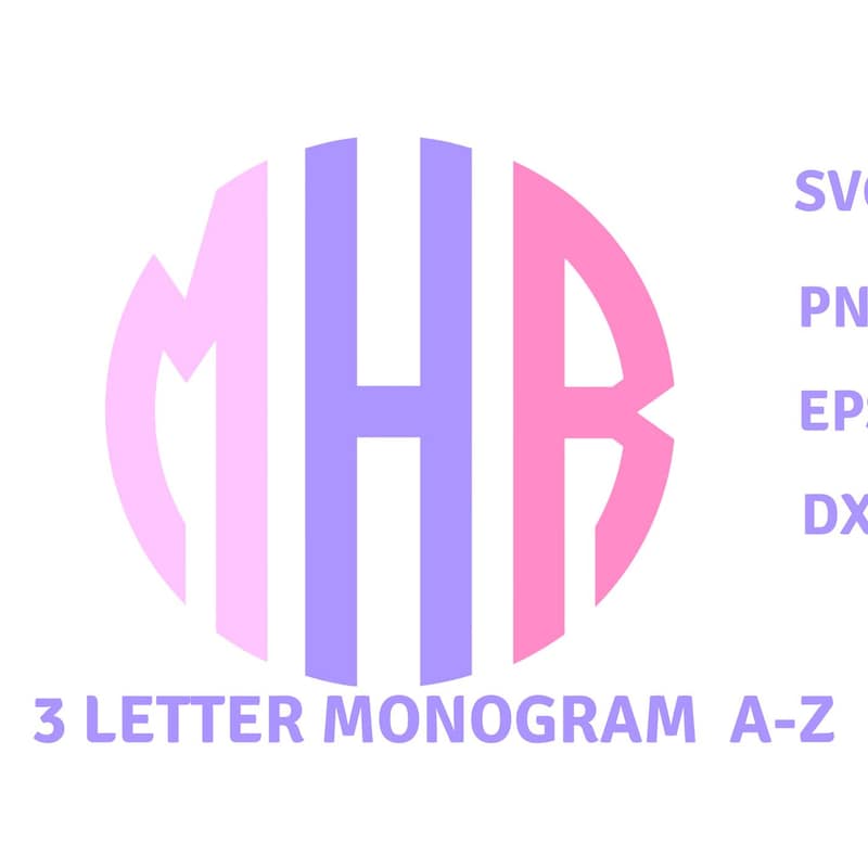 Pink Monogram - Etsy