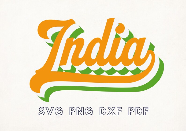 India Svg Indian Svg Retro Font Svg India Template India - Etsy