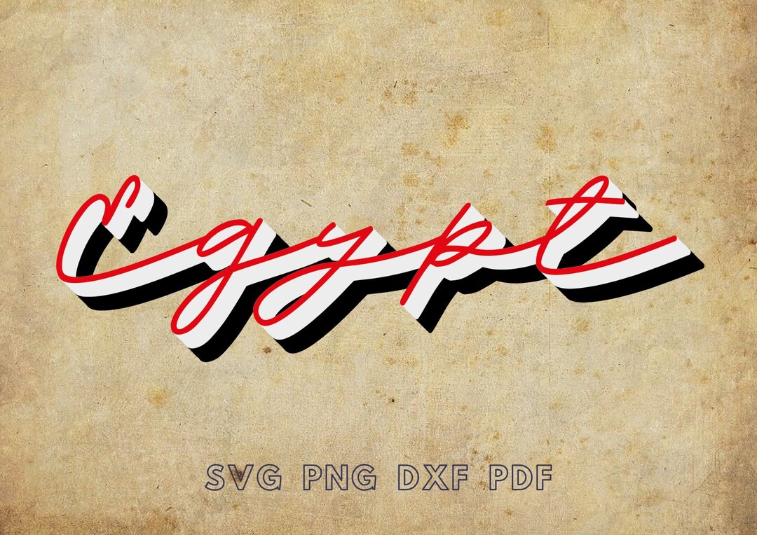 Egypt Script Font Svg, Egypt Template, Egypt Stencil Svg, Design Tshirt ...
